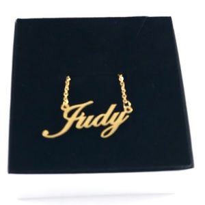 Dessy Adoye | Jewelry | 4k Gold Plated Name Necklace Judy | Poshmark